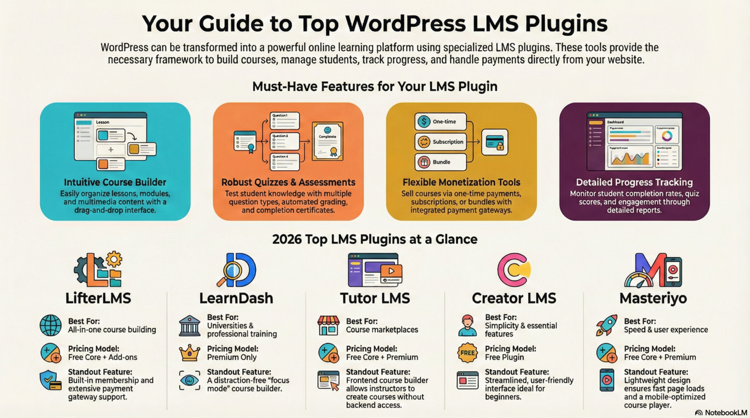 5 Best WordPress LMS Plugins in 2026